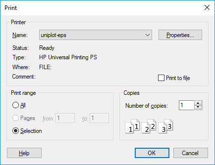 File=>Print — UniPlot Documentation